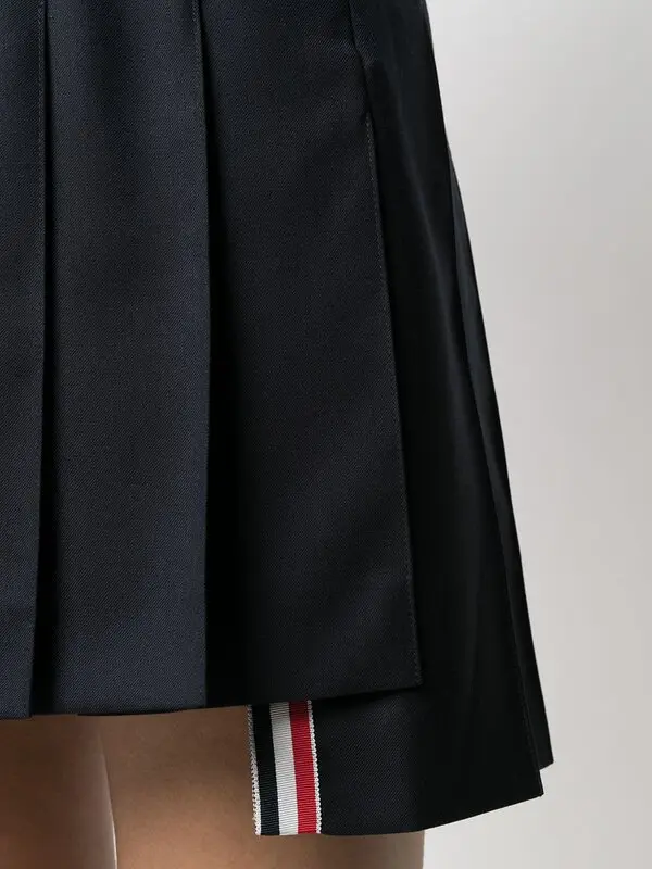 Thom Browne Super 120's Twill Pleated Mini Skirt - Blue