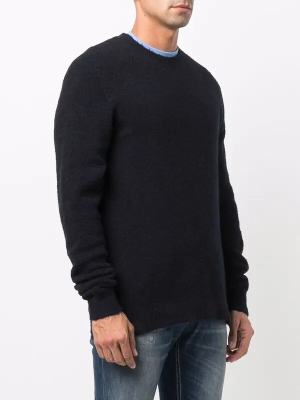 ROBERTO COLLINA Crew-neck Knitted Jumper - Blue