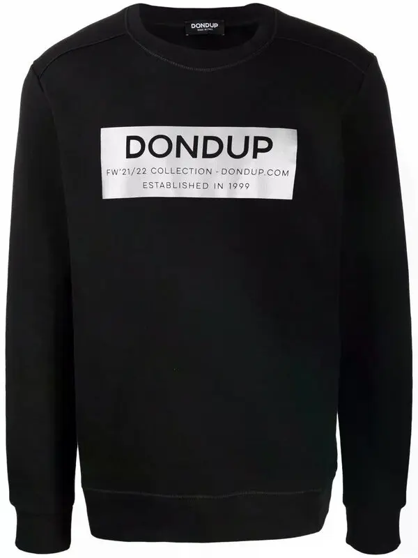 DONDUP Logo-print Crewneck Sweatshirt - Black