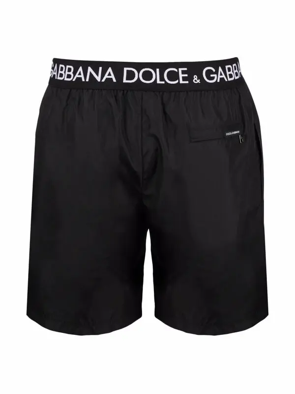 Dolce & Gabbana Logo-waistband Swim Shorts