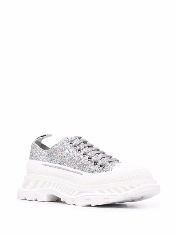 Alexander McQueen Silver Thread High Sneakers Alexander McQueen Silver Thread High Sneakers - www.pharmaly  main image 2