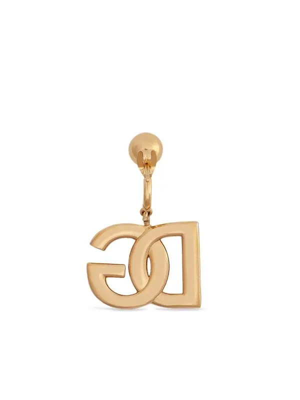 Dolce & Gabbana Dg Logo Drop Earrings - Gold