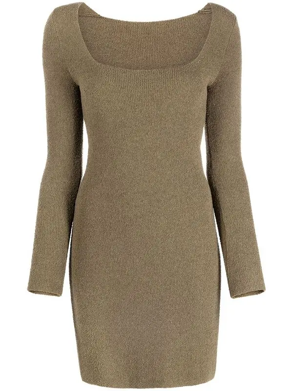 Nanushka Leah Knitted Mini Dress - Green