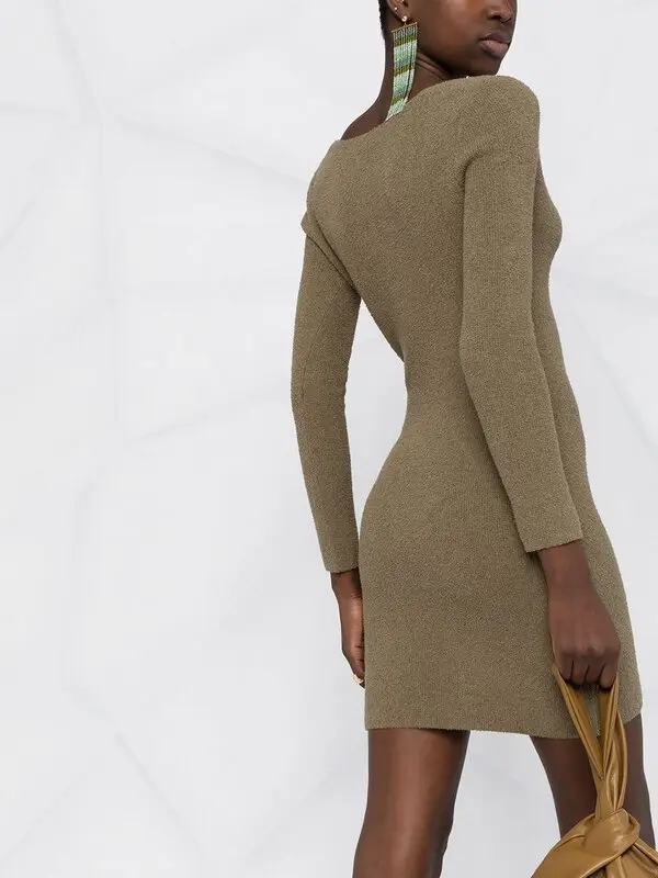 Nanushka Leah Knitted Mini Dress - Green