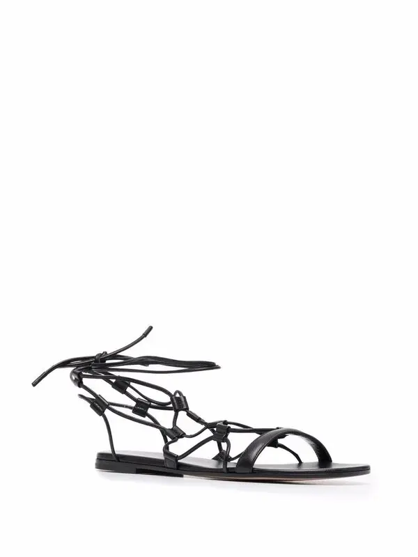 GIANVITO ROSSI Lace-up Leather Sandals