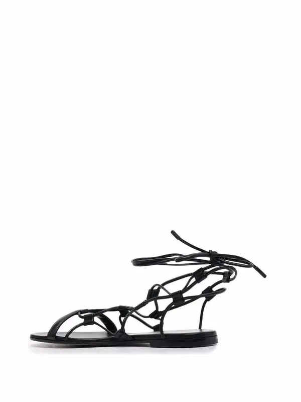 GIANVITO ROSSI Lace-up Leather Sandals