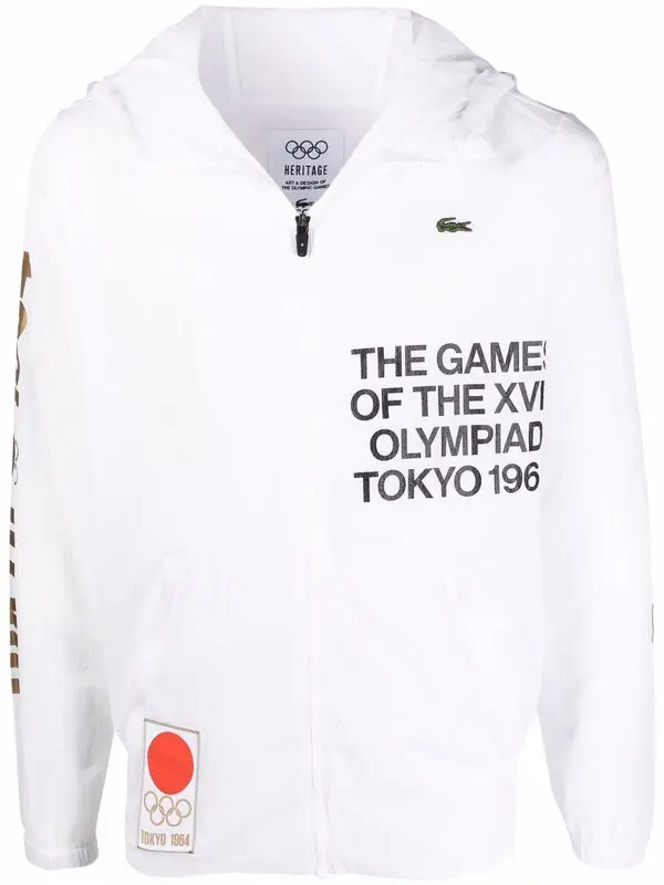 (新品未使用)LACOSTE ホワイト ジップアップジャケット 34サイズ Lacoste Tokyo 1964 Zip-Up Jacket - White | Editorialist