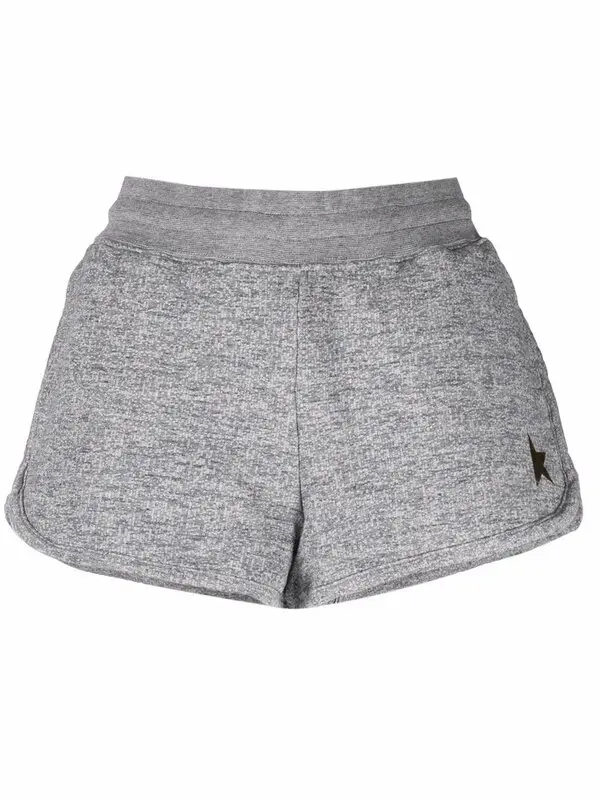 GOLDEN GOOSE Embroidered-logo Shorts - Grey