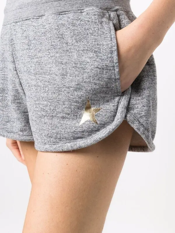 GOLDEN GOOSE Embroidered-logo Shorts - Grey
