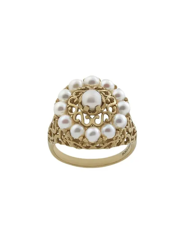 Dolce & Gabbana 18k Yellow Ring With Pearl - Gold