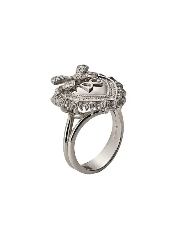 Dolce & Gabbana 18k White Gold Devotion Diamond Ring - Silver