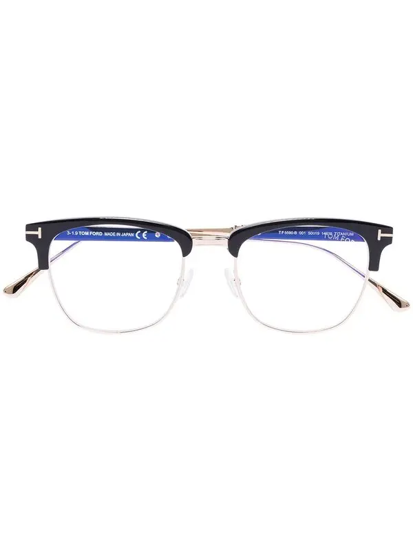 TOM FORD Half-rim Square-frame Glasses