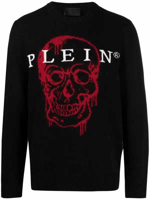 Philipp Plein Skull Intarsia-knit Jumper