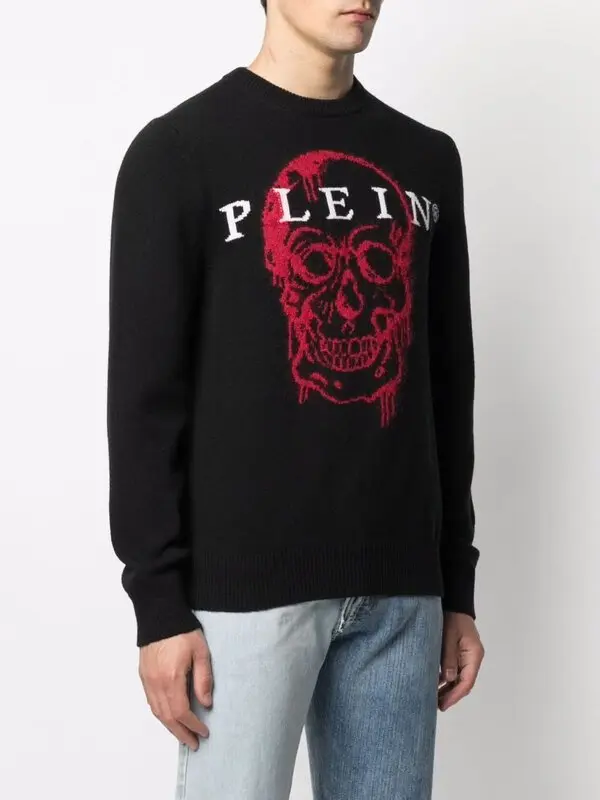 Philipp Plein Skull Intarsia-knit Jumper