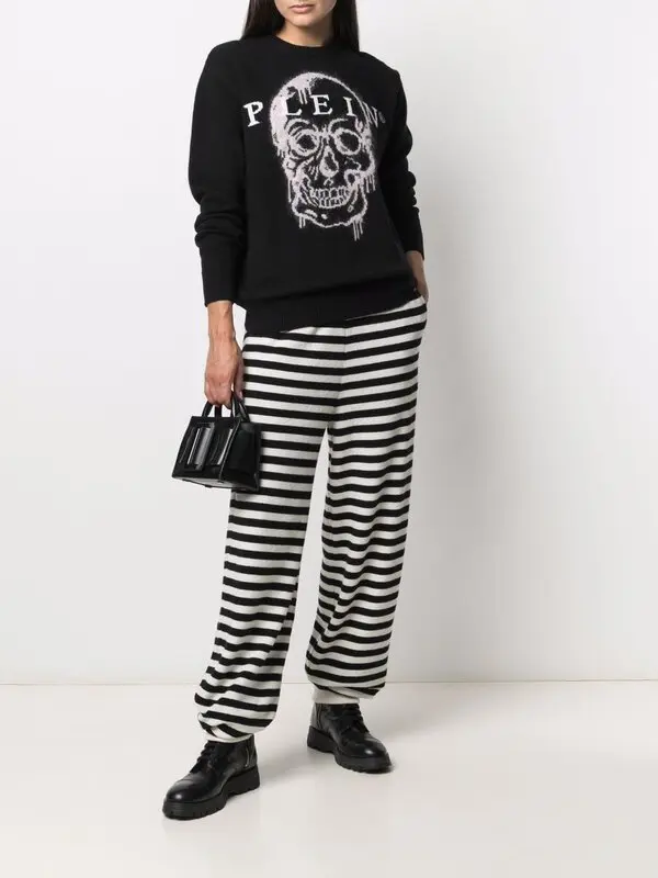 Philipp Plein Intarsia-knit Skull Jumper - Black