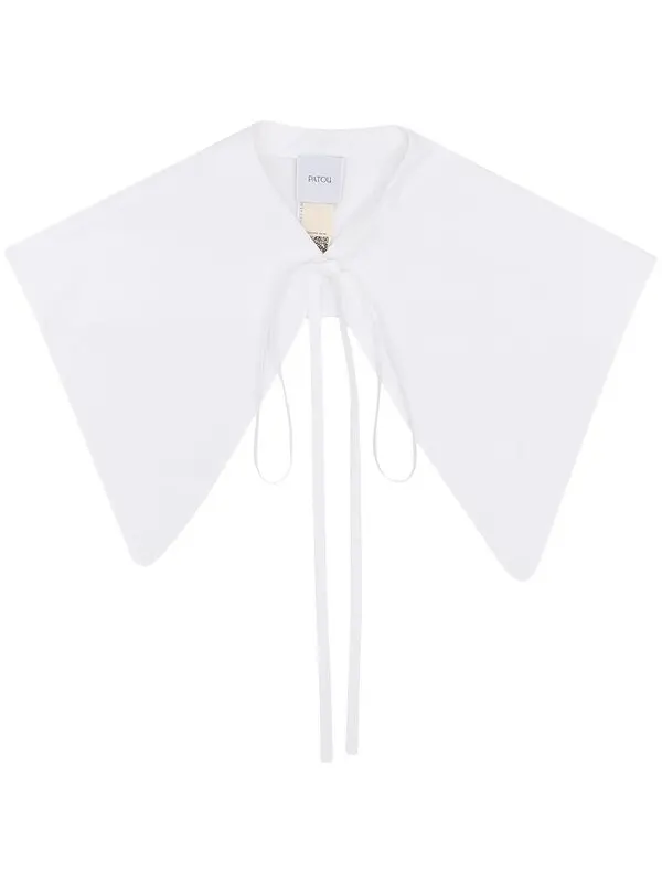 PATOU Embroidered Organic-cotton Collar - White