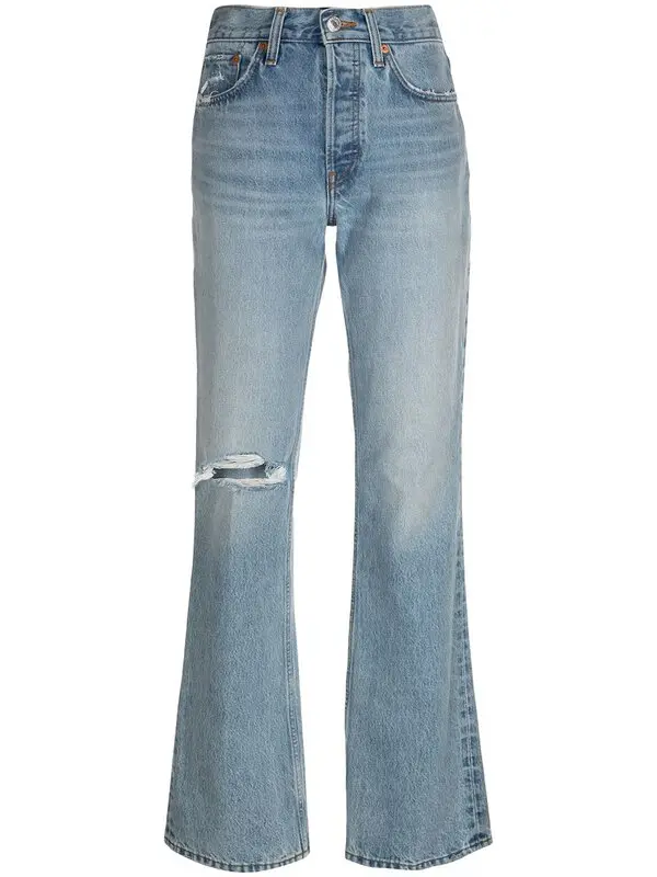 RE/DONE Distressed Bootcut Jeans