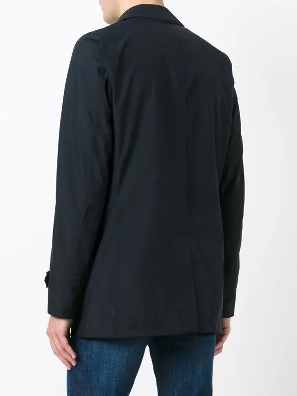 Herno Classic Buttoned Coat - Blue