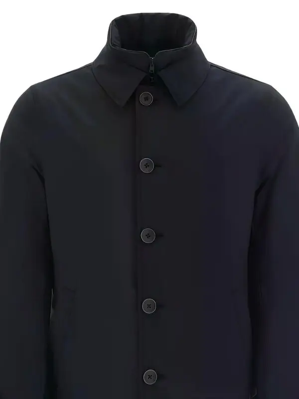 Herno Classic Buttoned Coat - Blue