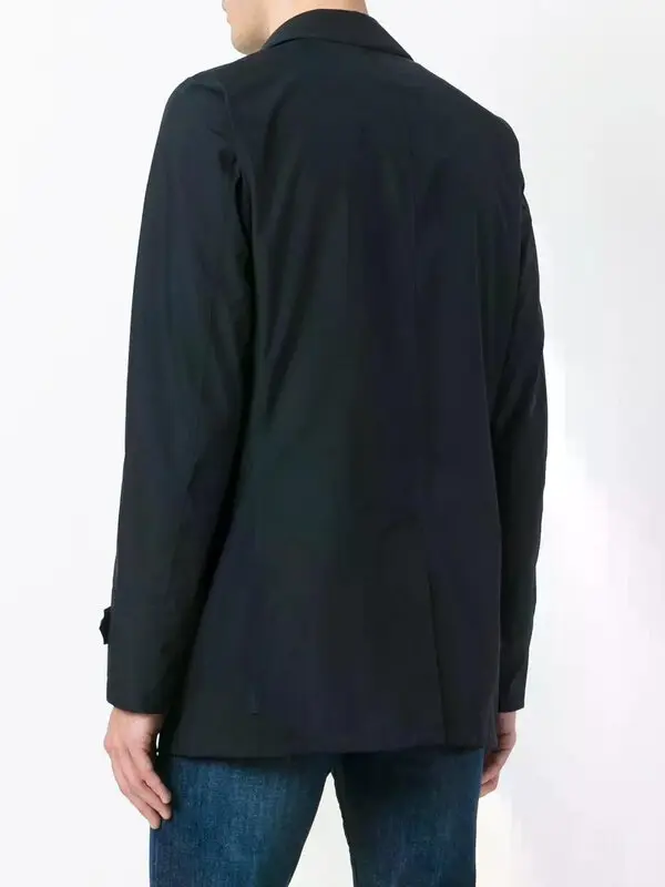 Herno Classic Buttoned Coat - Blue