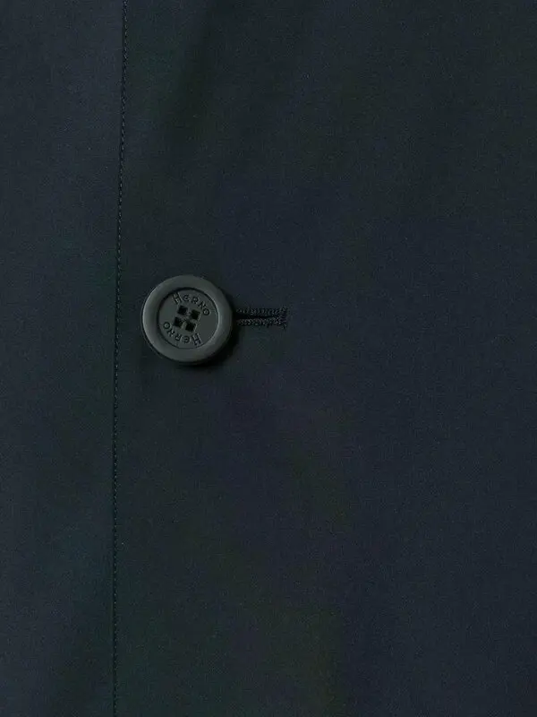 Herno Classic Buttoned Coat - Blue