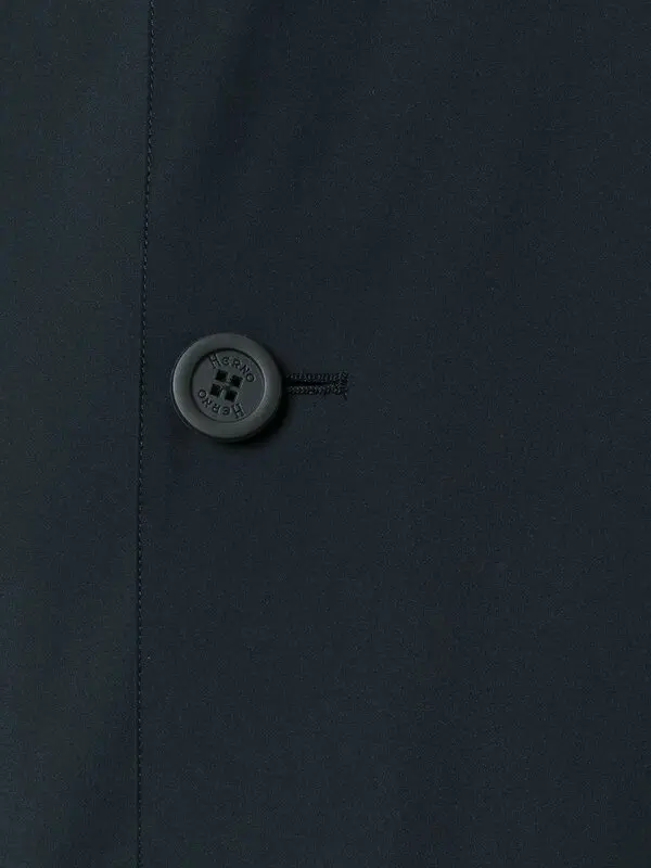 Herno Classic Buttoned Coat - Blue