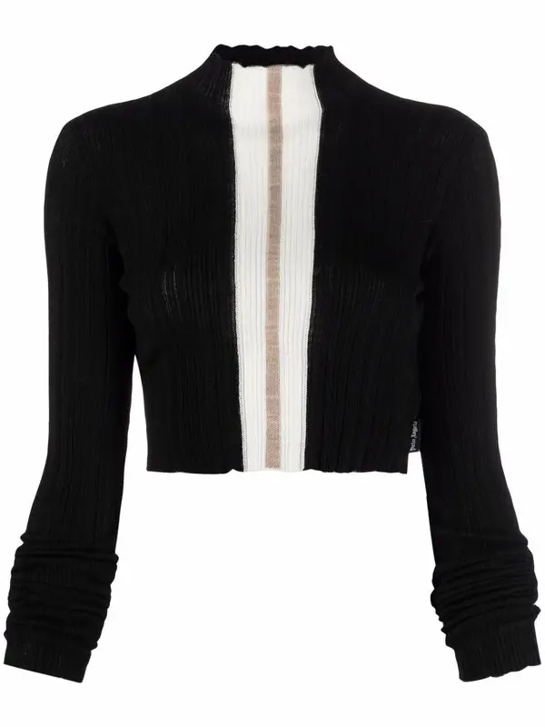 Palm Angels Mock-neck Cropped Jumper