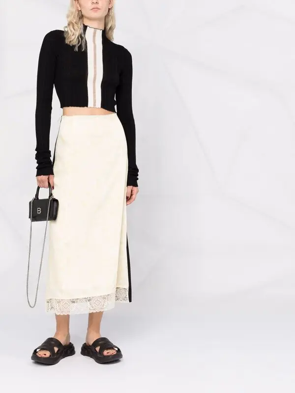Palm Angels Mock-neck Cropped Jumper