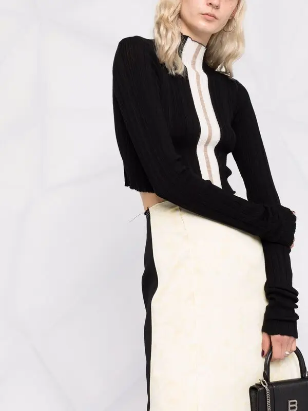 Palm Angels Mock-neck Cropped Jumper