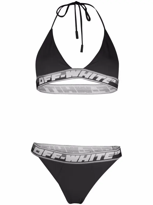 Off-White Logo-band Bikini Set - Black