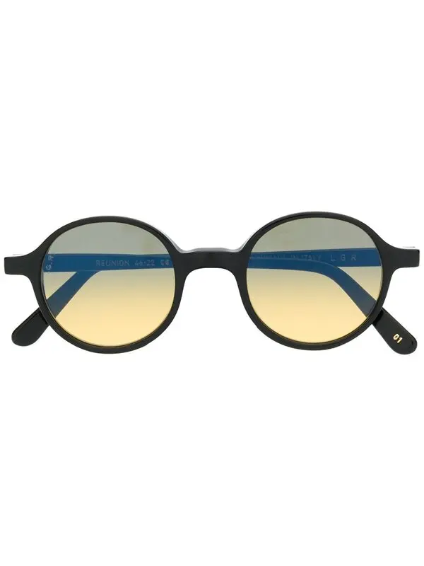L.g.r Reunion Round-frame Sunglasses - Black