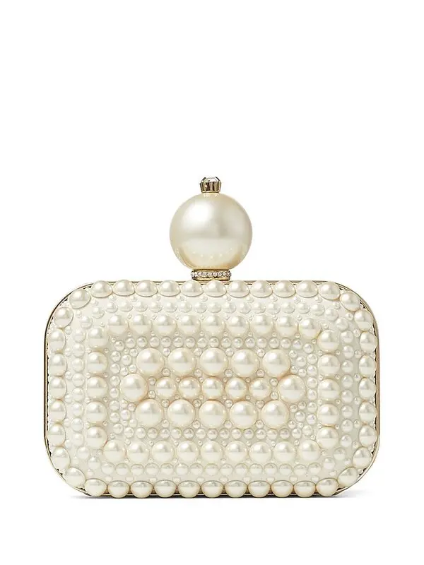 JIMMY CHOO Micro Cloud Clutch Bag - White