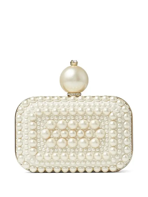 JIMMY CHOO Micro Cloud Clutch Bag - White