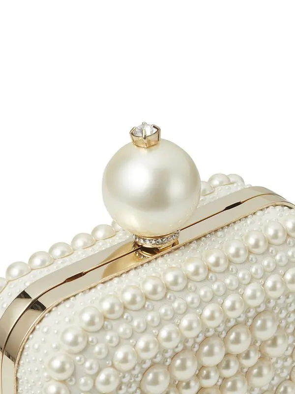 JIMMY CHOO Micro Cloud Clutch Bag - White