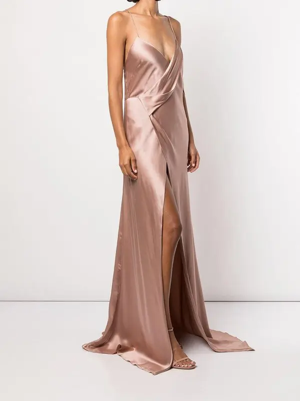michelle mason pink silk dress Michelle Mason one-shoulder Silk Dress | Pink
