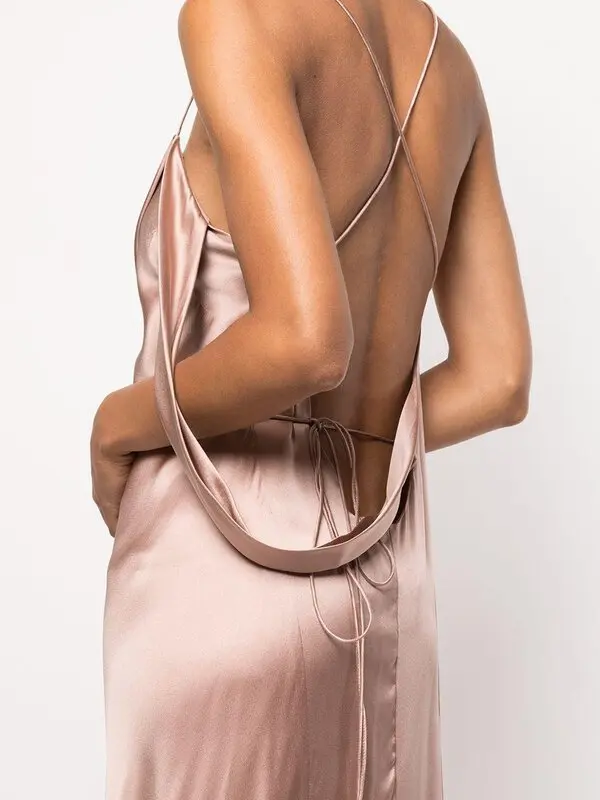 michelle mason pink silk dress Michelle Mason Wrap-effect silk-satin maxi dress - Women - Bright pink Dresses