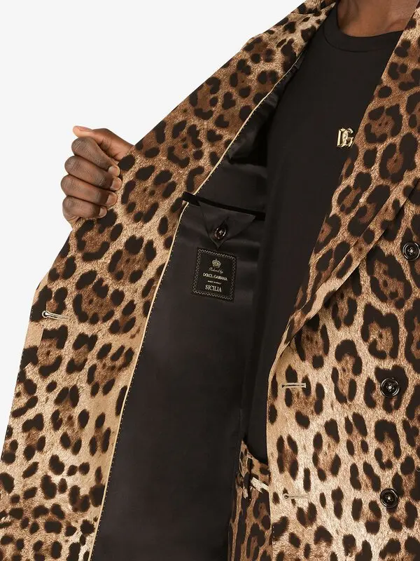 Dolce & Gabbana Leopard-print Double-breasted Suit