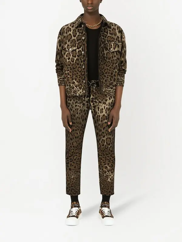 Dolce & Gabbana Leopard-print Cropped Trousers