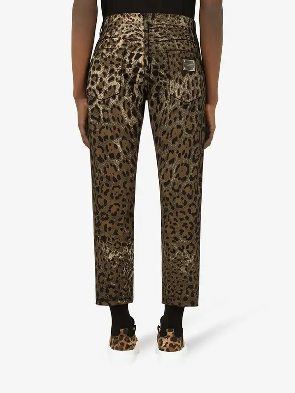 Dolce & Gabbana Leopard-print Cropped Trousers