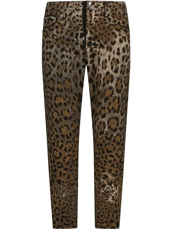 Dolce & Gabbana Leopard-print Cropped Trousers