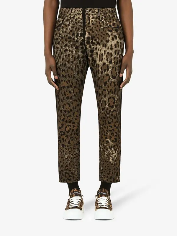 Dolce & Gabbana Leopard-print Cropped Trousers