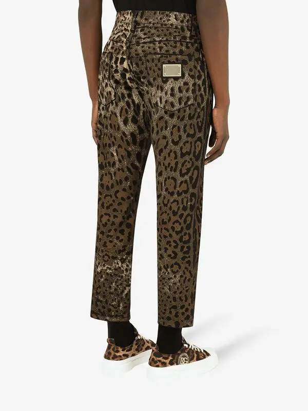 Dolce & Gabbana Leopard-print Cropped Trousers