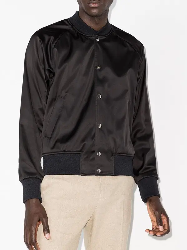 Sunflower Dance Button-Up Bomber Jacket In Black - 50% Off 