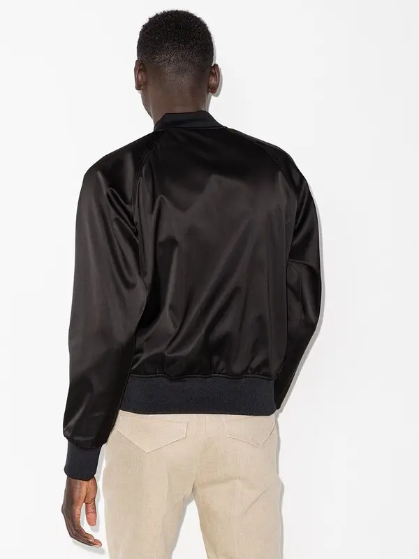 Sunflower Dance Button-Up Bomber Jacket In Black - 50% Off 