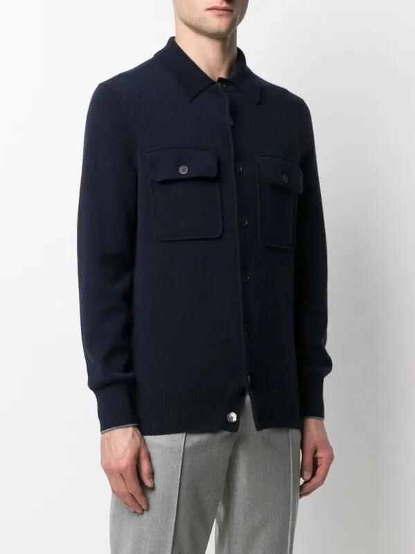 Brunello Cucinelli Cashmere Two-pocket Cardigan - Blue