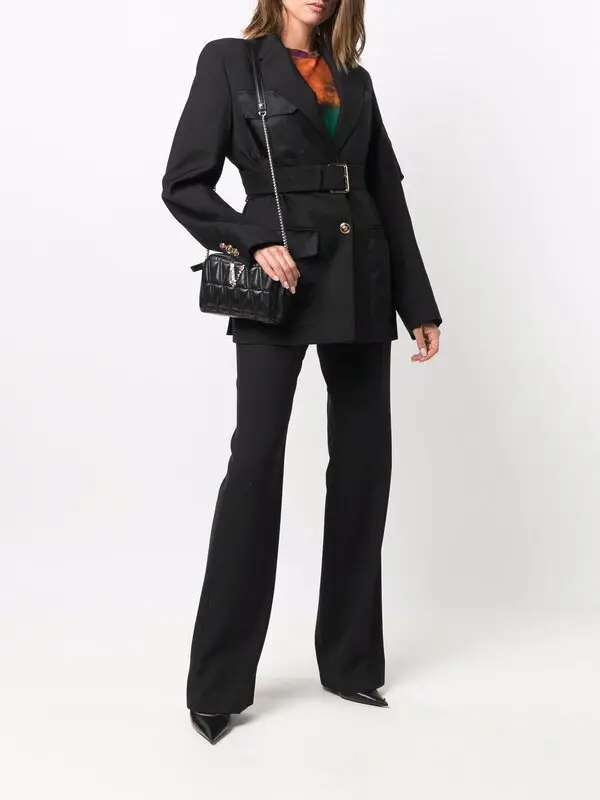 Versace Long-sleeve Belted Jacket
