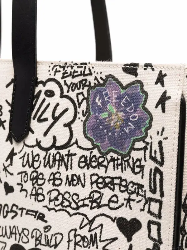 GOLDEN GOOSE Graffiti-print Large Tote Bag