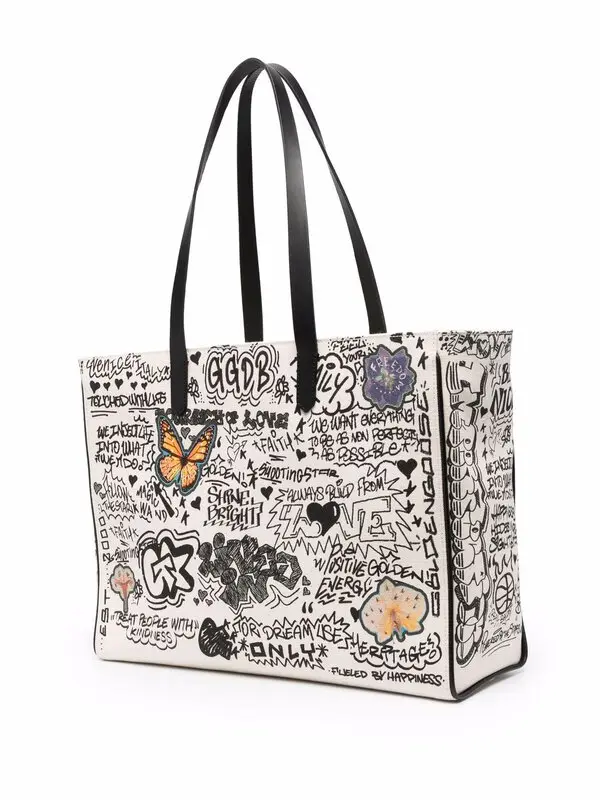 GOLDEN GOOSE Graffiti-print Large Tote Bag