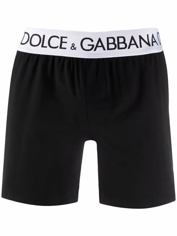 Dolce & Gabbana Logo-waistband Boxer Shorts - Black