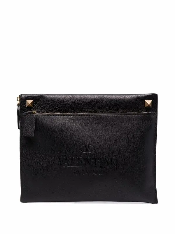 Valentino Garavani Rockstud-embellished Clutch - Black